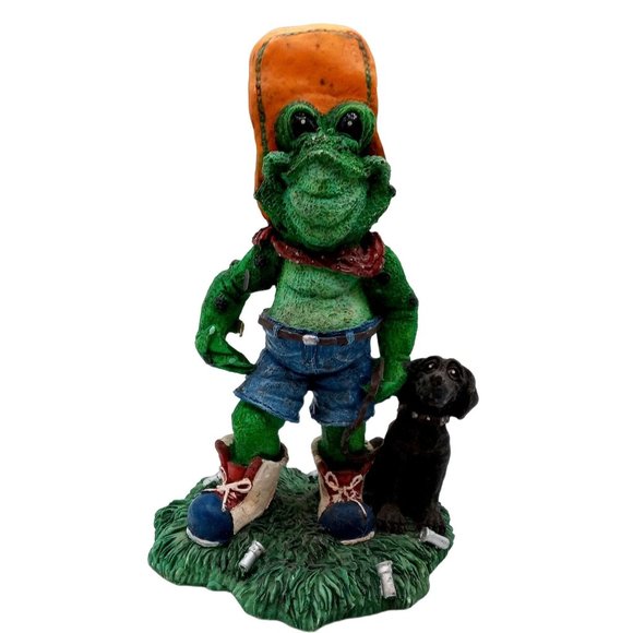 Accents | Boy Frog Figurine Black Labrador Retriever Lab Dog ...